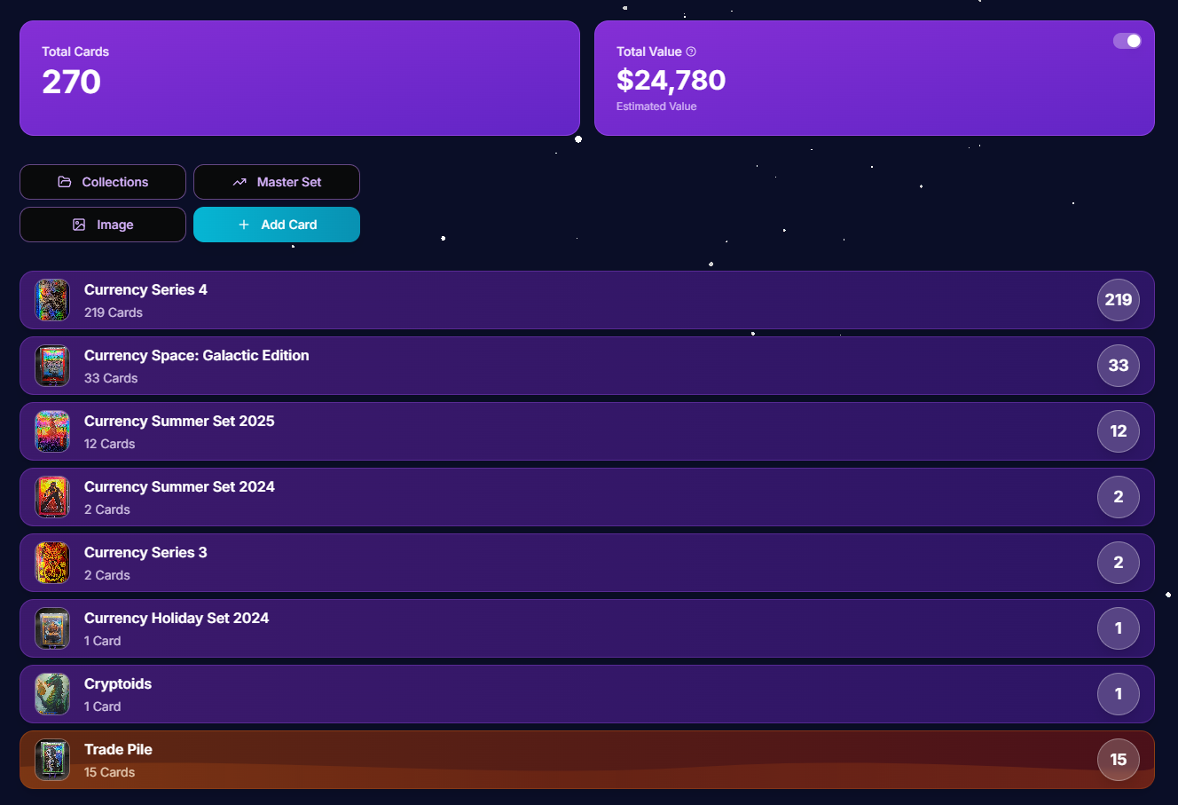 CollectShareTrade - Trading Card Platform